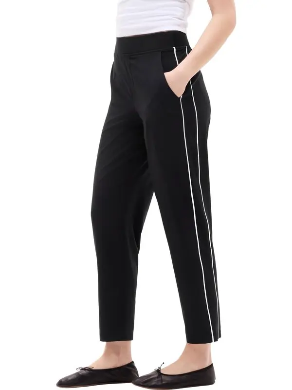 Athleta Brooklyn Piping Ankle Pant - Black/bright White