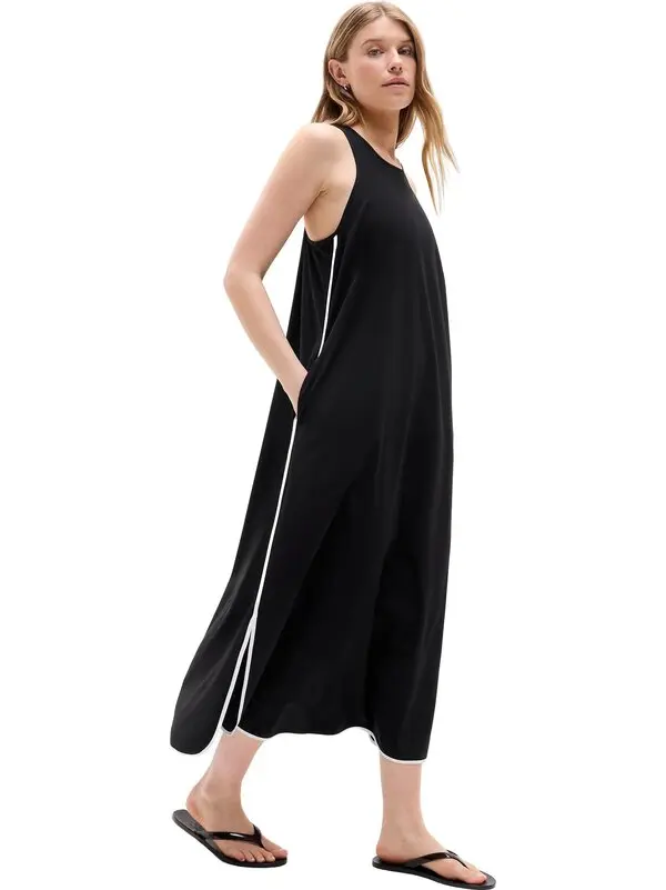 Athleta Journey Maxi Dress - Black/bright White