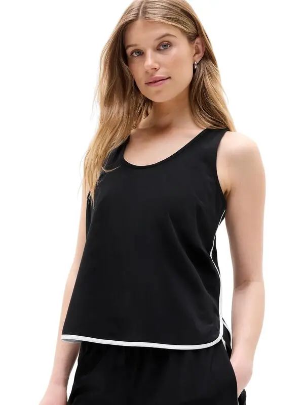 Athleta Journey Tank - Black/bright White