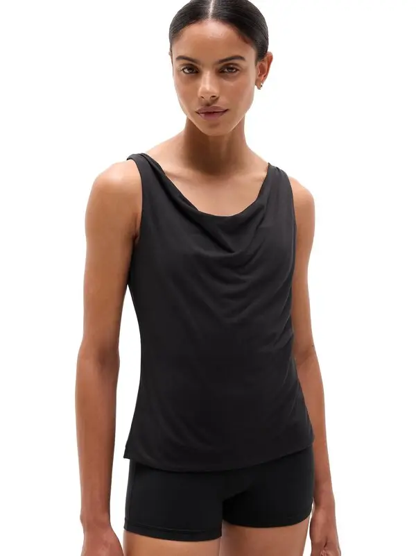 Athleta Drape Tank - Black