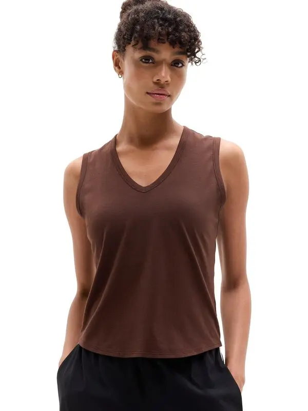 Athleta Foundation V-neck Tank - Woodland