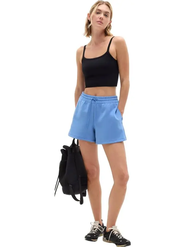Athleta Forever Fleece Mid-rise 4" Shorts - Waterfall