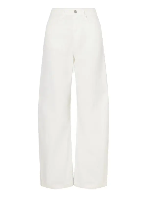 THE FRANKIE SHOP Nelton Mid-rise Barrel-leg Jeans - White