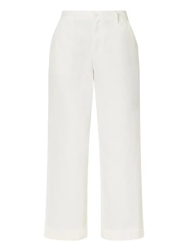 Eterne Benson Cotton-gabardine Straight-leg Pants - Neutrals