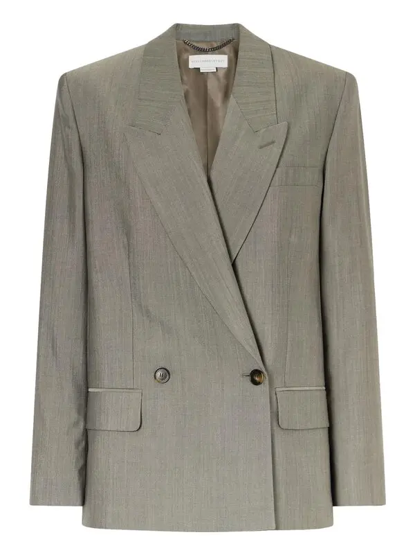 Stella McCartney Wool And Silk-blend Blazer - Gray