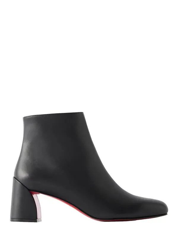 CHRISTIAN LOUBOUTIN Jane 55 Leather Ankle Boots - Black