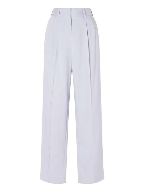 BLAZÉ MILANO Vezon Pleated Tapered Woven Pants - Light Blue