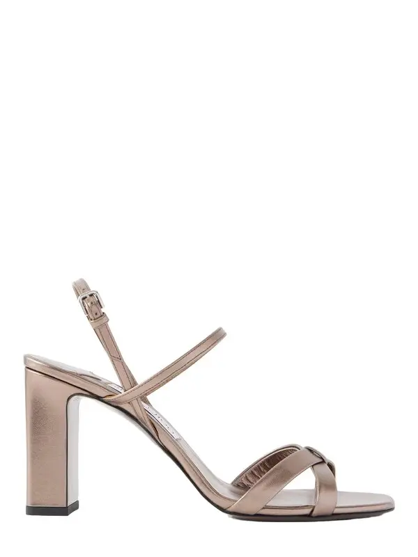 JIMMY CHOO Elsy Leather Sandals - Bronze