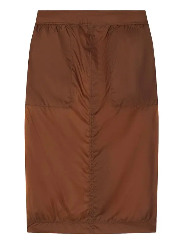 Saint Laurent Woven Midi Skirt - Brown