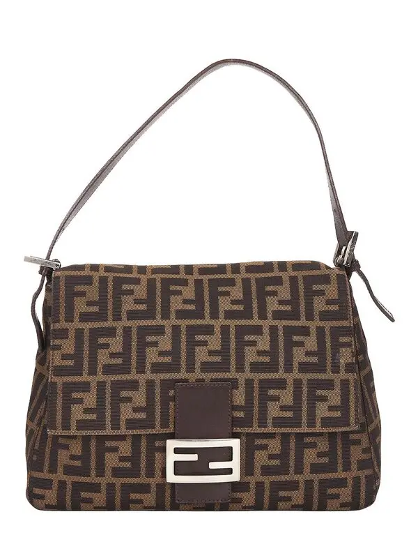 Fendi Zucca Mama Forever Baguette Shoulder Bag - Tobacco Brown