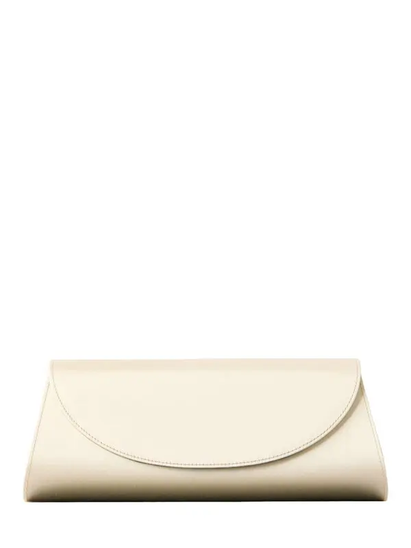 HUNTING SEASON Opera Satin Clutch - Ivory