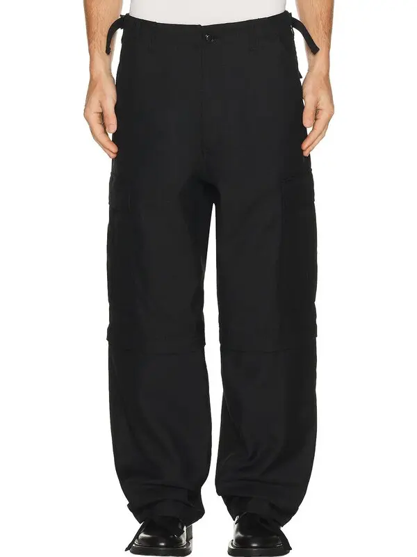 VOWELS Zip-off Cargo Pants - Black
