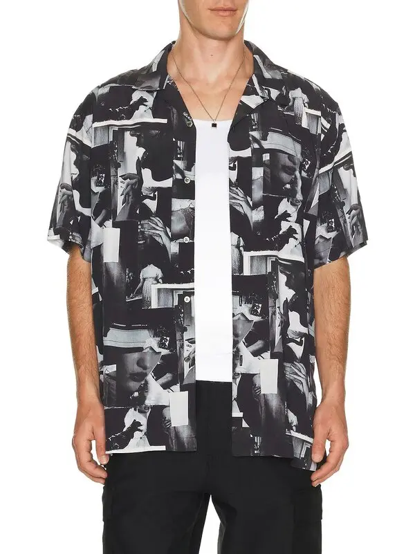 VOWELS Printed Still Shirt - Black