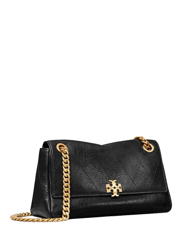 Tory Burch Small Charlie Quilted Shoulder Bag - Black