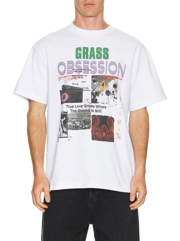 STUDENTS GOLF Grass Obsession Tee - White