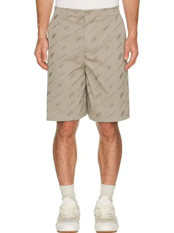 Off-White Jacquard Bowl Shorts - Stone