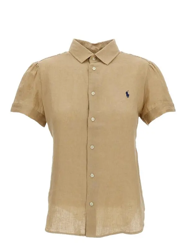 Polo Ralph Lauren Short-sleeve Linen Shirt - Beige