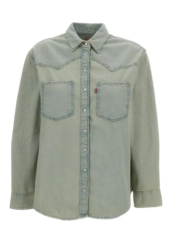 LEVI STRAUSS &AMP; CO. Levi Strauss & Co. Cotton-blend Denim Western Shirt - Azzurro
