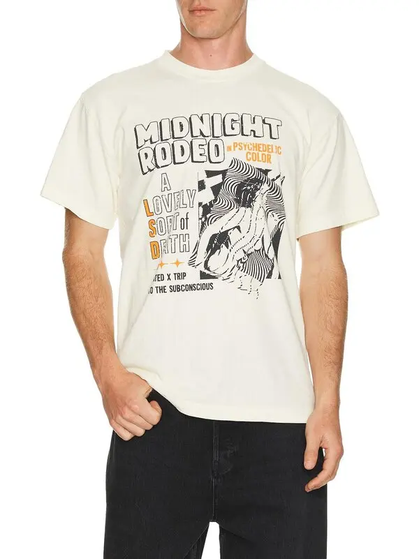 MIDNIGHT RODEO American Exxtasy Tee - Cream
