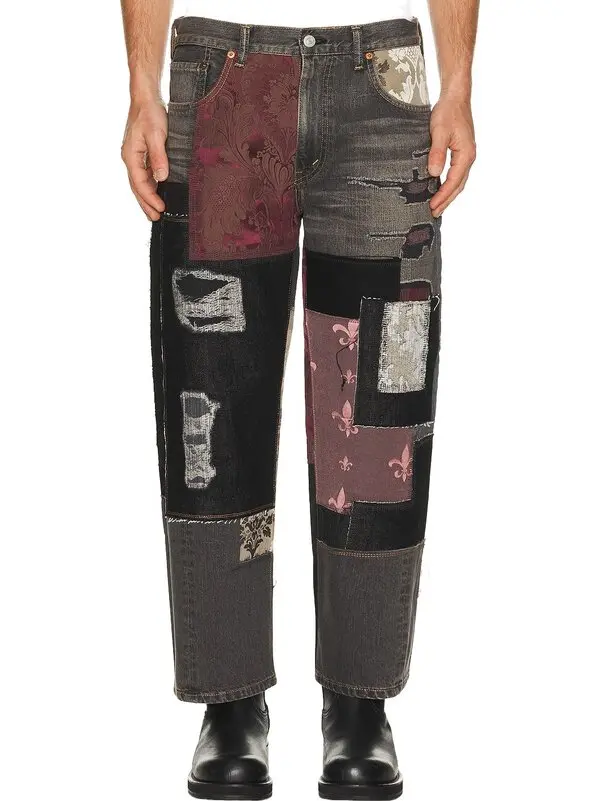 Junya Watanabe Carhartt Patchwork Denim Pants - Black & Mix