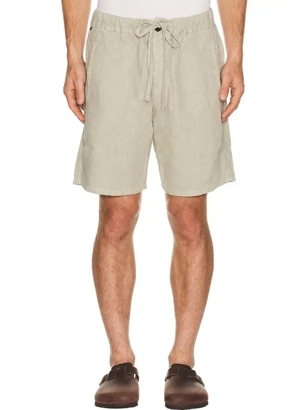 Citizens Of Humanity Drawstring Deck Shorts In Cream - Wheat