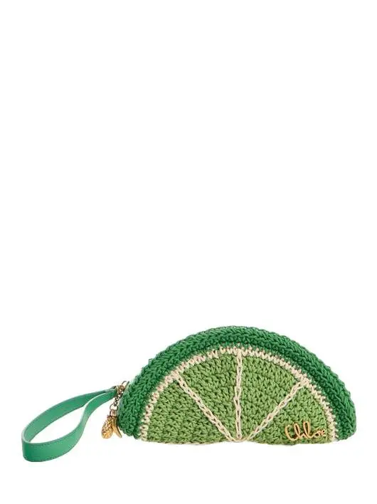 Chloé Tropicus Crocheted Wristlet - Conifer Green