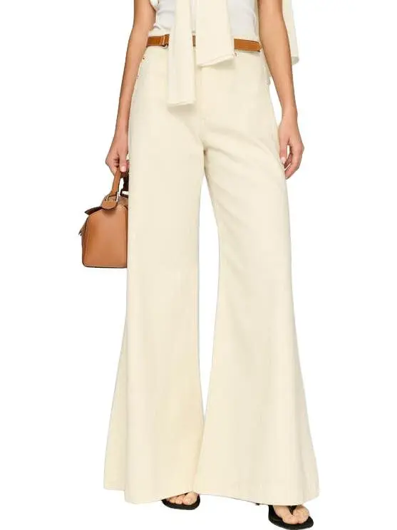 DL1961 Lucila High-rise Wide-leg Jeans - Flax