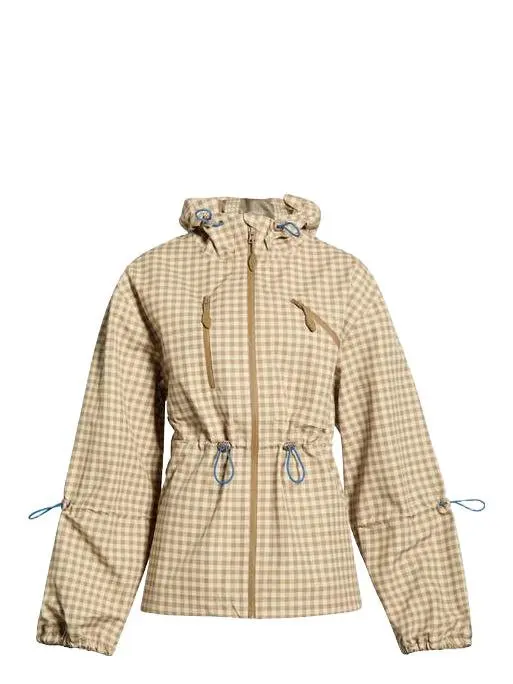 DAMSON MADDER Matilda Gingham Hooded Raincoat - Brown