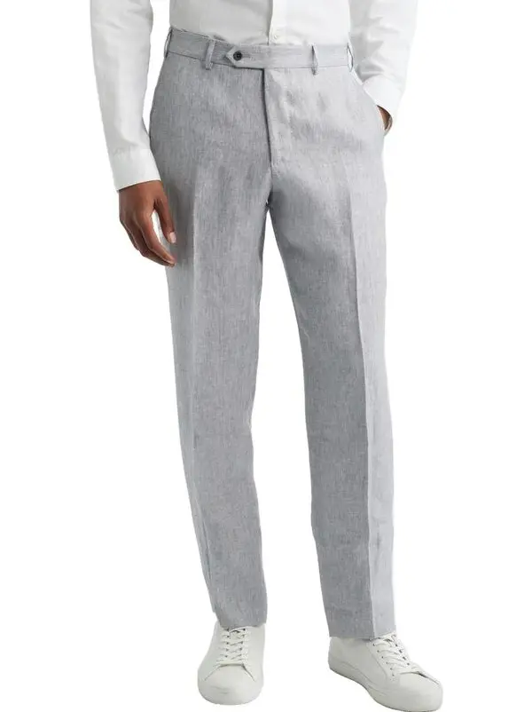 Zanella Parker Linen Pants - Light Grey