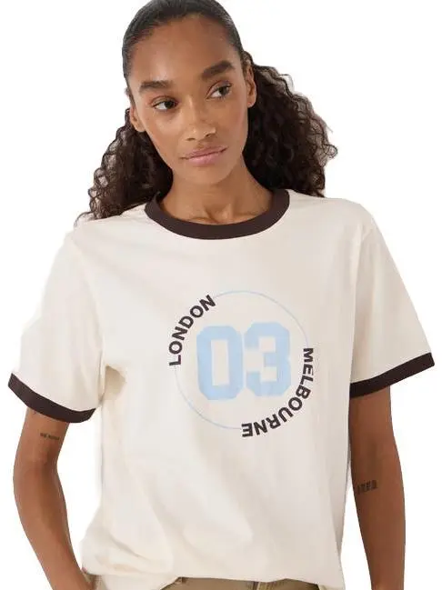 HUSH London To Melbourne Graphic T-shirt - Off White