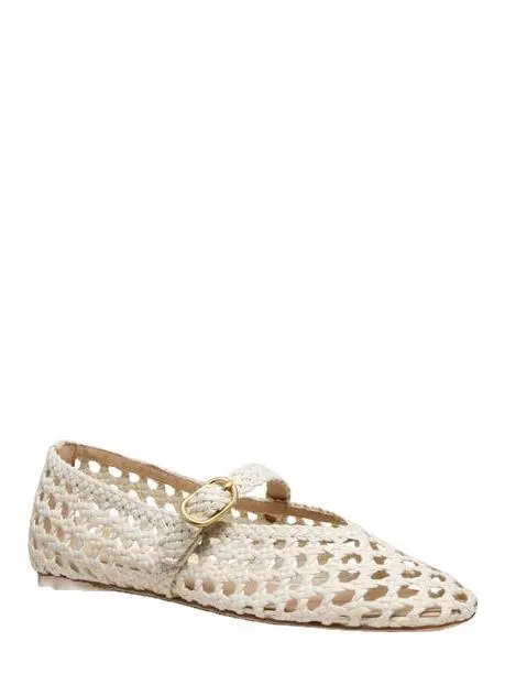 STUART WEITZMAN Prim Mary Jane Flat - Cream.