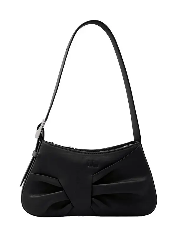 BEHNO Mini Leena Leather Shoulder Bag - Black