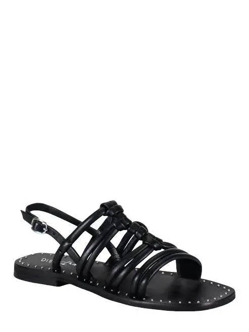 DIBA TRUE Mos Saic Knotted Leather Sandal - Black