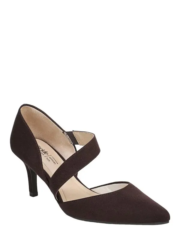 LIFESTRIDE Pointed Toe Pumps - Dark Chocolate Dm