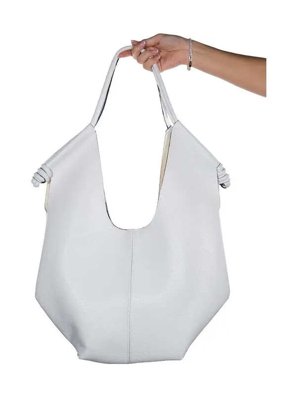PROLOGUE SHOES Santana Slouchy Shoulder Bag - White