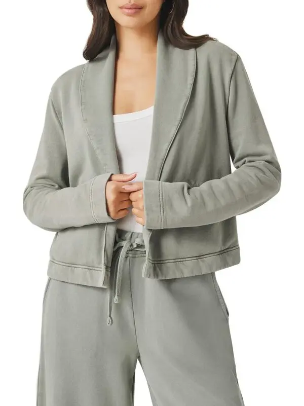 Splendid Greta Terry Blazer - Eucalyptus Green