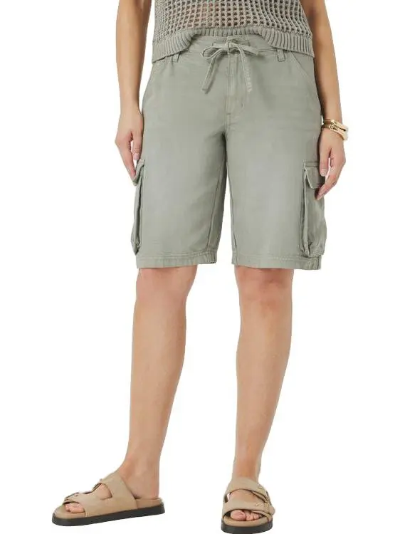 Splendid Denim Cargo Shorts - Eucalyptus Green