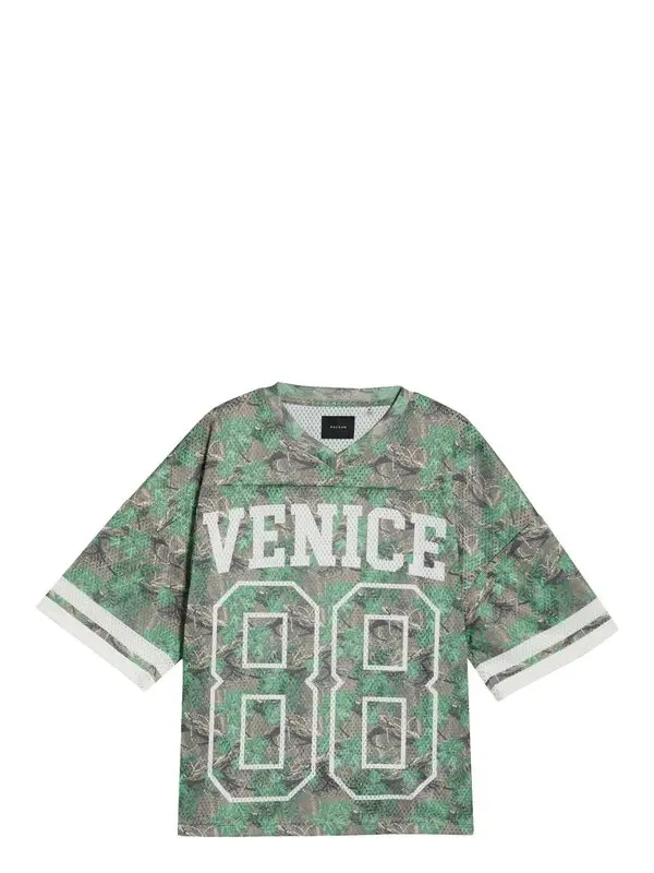 PACSUN Venice Floral Mesh Jersey - Woodland Camo