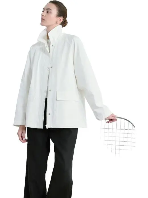 Almina Concept Cotton Barn Jacket - White