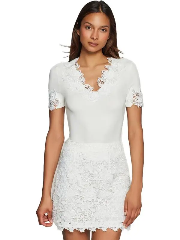 Generation Love Shiloh 3d Lace Combo Top - White