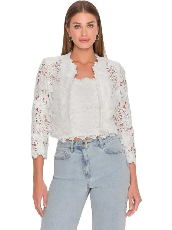 Generation Love Myra 3d Butterfly Lace Jacket - White