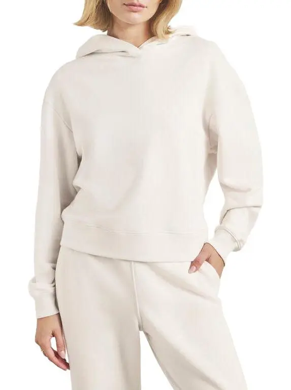 Splendid Laguna Lounge Cotton Hoodie - Moonstone White