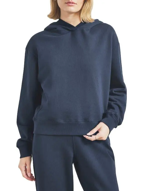 Splendid Laguna Lounge Cotton Hoodie - Navy Blue