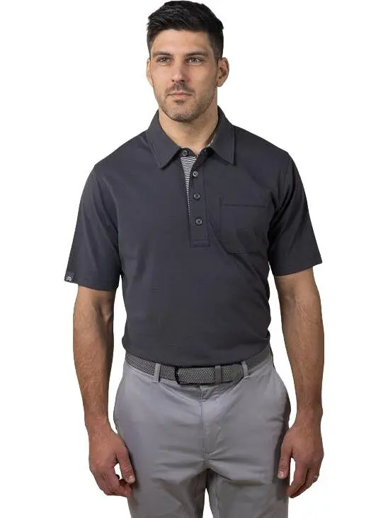 ASHWORTH GOLF Uppers Polo - Asphalt