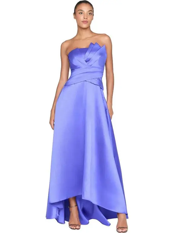 Theia Coco High-low Mikado Gown - Iris Bloom