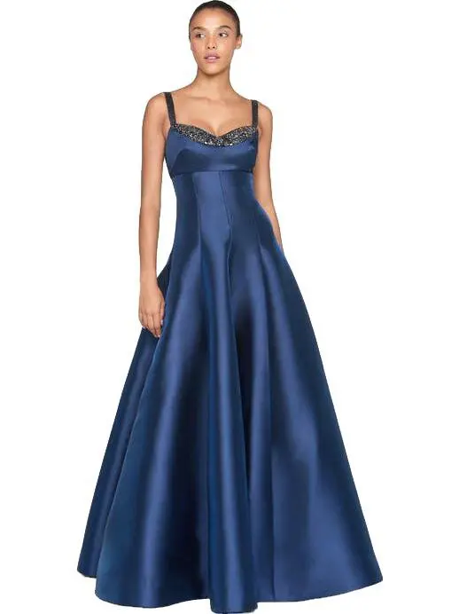 Theia Mikado Alba Gown - Nautical Navy