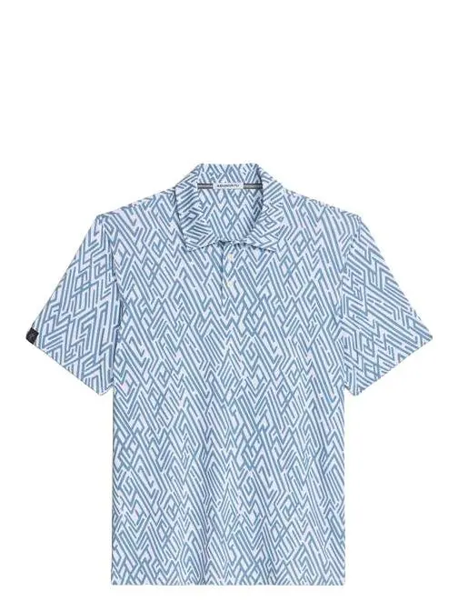 ASHWORTH GOLF Abstract Geo Polo - Denim