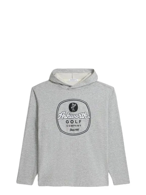 ASHWORTH GOLF Mixed Media Hoodie - Grey Heather