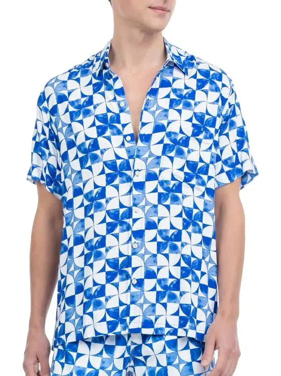 Kenny Flowers The Greeceshort Sleeve Shirt - Blue