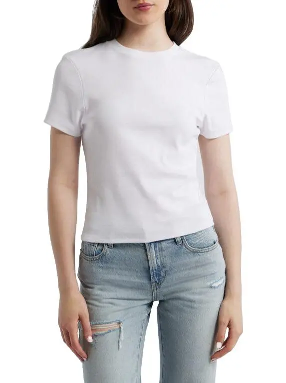 Rip Curl Classic Fitted Stretch Cotton T-shirt - White